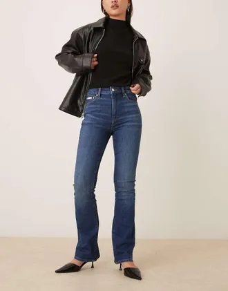 Calvin Klein Jeans Jean bootcut skinny - Bleu fonc&eacute; d&eacute;lav&eacute;