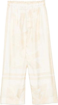 Carven Femme, Pantalons, Beige, Taille: 36 FR Pantalon &agrave; motifs