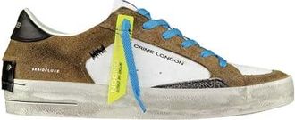 Crime London SK8 Deluxe Baskets pour homme, Blanc, 43 EU