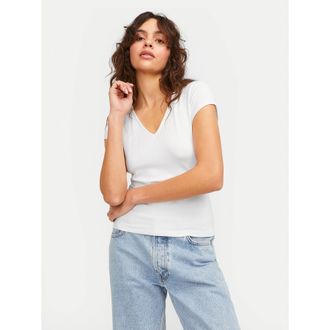 Jack & Jones T-Shirt Hayden 12249361 Wei&szlig; Slim Fit