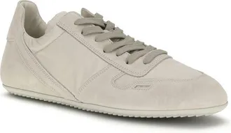 Rick Owens Mens Gray Calf Leather Bos Taurus Low Top Sneakers