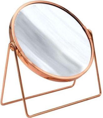 Ridder Schminkspiegel, Kosmetikspiegel, Standspiegel Summer, kupfer / roségold, mit 5x Vergrößerung, handlich | modern