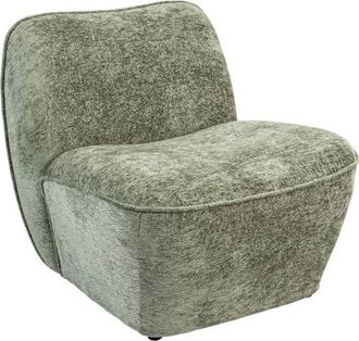 Atmosphera Atmosphera - Fauteuil Minari Vert en Tissu Chenille, L 81 x P 73 x H 71 cm - pour Salon, Chambre, Bureau