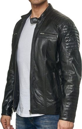 Tazzio Lederjacke 19709 Herren Echtleder Leder Jacke im Biker-Look