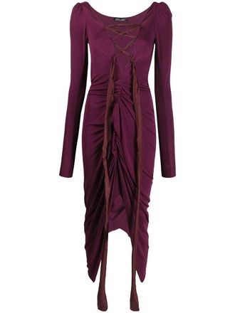 Andreas Kronthaler for Vivienne Westwood Kleid mit Schn&uuml;rung - Violett