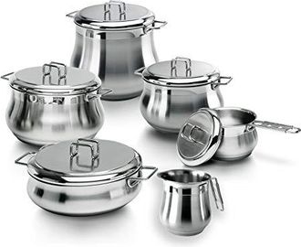 Barazzoni 11 Stück Tummy Topf, Edelstahl 18/10, Made in Italy, Einheit