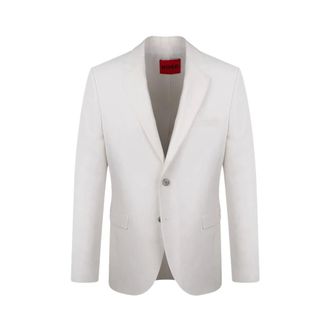 HUGO BOSS Homme, Vestes, Blanc, Taille: M Giacca in misto lino