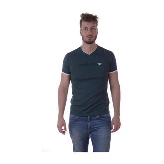 Armani Jeans Casual Logo Print Top - - Tops - Herren - Gr&uuml;n - L