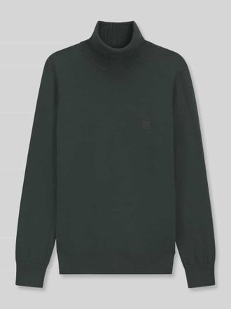 Boss Orange by Hugo Boss Rollkragenpullover mit Logo-Patch aus Kaschmir