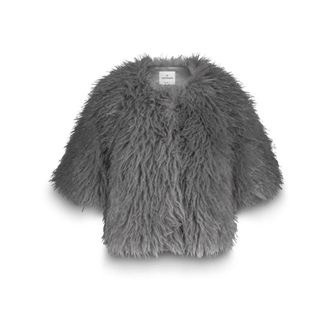 Summum Faux Furry Jacke Hellgrau Weste - - Jackets - Damen - Grau - M