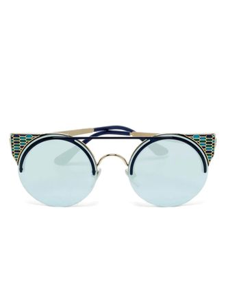 Bulgari Verspiegelte 6088 Serpenti Sonnenbrille - Gold