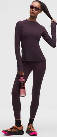 lululemon Fast and Free Leggings mit hohem Bund 5 Taschen für Frauen - 64 cm - Größe 10 in Black Plum