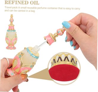 PartyKindom Parfümflasche Aus Glas Und Legierung Dekorativ Nachfüllbar 25ml Reise Aromaflasche Mit Zerstäuber Geschenk Für Freundin