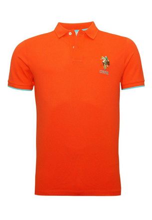U.S.Polo Association Poloshirt Poloshirt Kurzarmshirt bunter Poloreiter (1-tlg., 1)