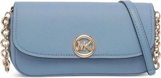 Michael Kors Femme, Sacs, Bleu, Taille: ONE Size Sac Bandouli&egrave;re Plaque Logo