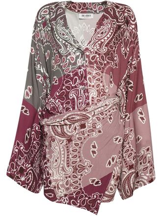The Attico Kleid mit Bandana-Print - Rot