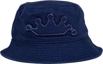 St&uuml;ssy unisex, Accessoires, Bleu, Taille: L/Xl Crown Applique Bucket Hat