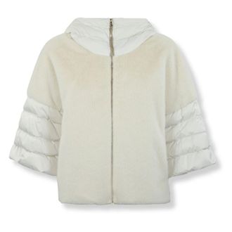 Herno Femme, Vestes, Blanc, Taille: 42 FR Cappa in Satin e Lady Alternative Fur