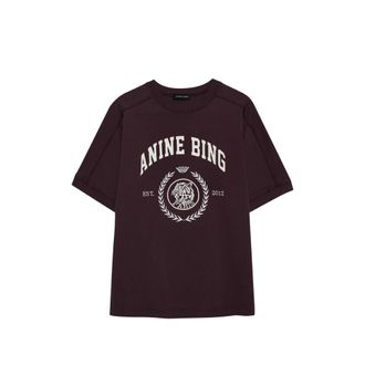 Anine Bing Jaylin Logo-print Crew-neck T-shirt