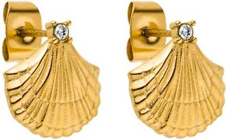 Purelei Small Shell Ohrringe mit Zirkonia Steinen