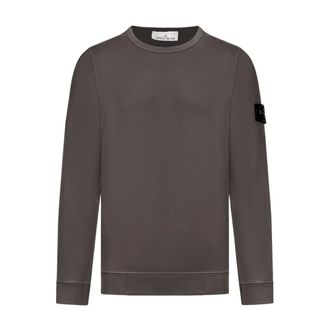 Stone Island Homme, Sweatshirts et sweats &agrave; capuche, Gris, Taille: 2XL Logo Patch Crew Neck SweaT-shirt
