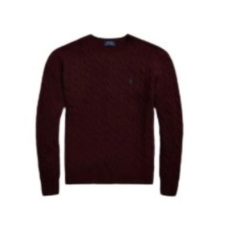 Polo Ralph Lauren Pullover aus Wolle und Kaschmir mit Zopfmuster und Rundhalsausschnitt - - Knitwear - Herren - Rot - L