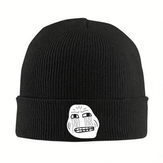 Generic Casquettes de Baseball Hommes, Casquettes de Troll Visage de Troll Bonnets Tricot Graphique Automne Y2K Hommes Cool Femmes Casquette Douce Chaude