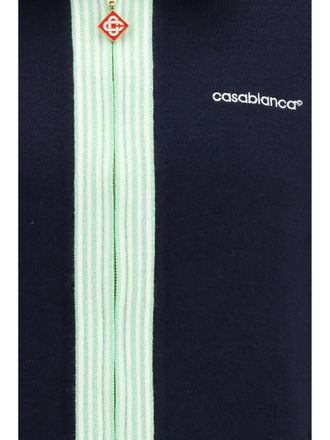 Casablanca Mens Sports Jacket Merino Wool Navy