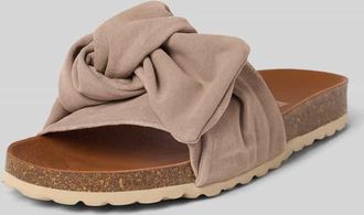 Verbenas Slipper aus echtem Leder mit Zierschleife Modell Roxy