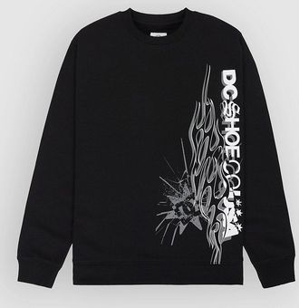 DC Side Flame Crew Sweater black