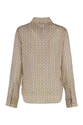 Celine Womens Tilly Shirt Wool And Silk Gauze