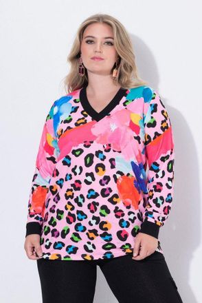 Miamoda Sweatshirt Sweatshirt Regular Fit Bl&uuml;tenmuster