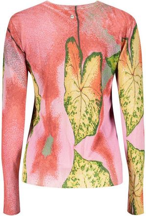 Desigual Strickpullover Rosa Damenpullover mit Muster - Langarmshirt Rundhals