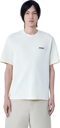 Jacquemus Homme, Tops, Beige, Taille: L Le T-Shirt Gros Grain
