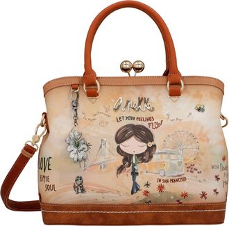 Anekke Peace & Love Kiss Short Handle Bag Camel