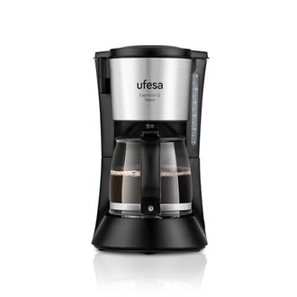 Ufesa CG7125 Capriccio 12 Delux Cafetière Filtre Américaine, 12 Tasses, 1.2L, 680W, Filtre Réutilisable Pivotant, Système Anti Goutte, Plaque Chauffante Ant