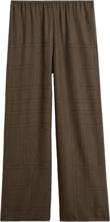 Toteme Femme, Pantalons, Brun, Taille: 40 FR Monogram Flannel PJ Bottoms