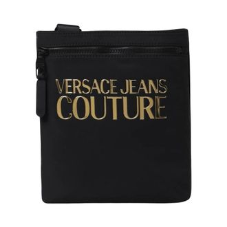 Versace Jeans Couture Stilvolle schwarze Schultertasche - - Bags - Herren - Schwarzk - ONE SIZE