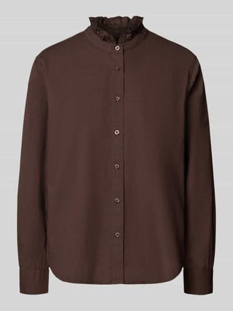Emily van den Bergh Regular Fit Bluse mit Stehkragen