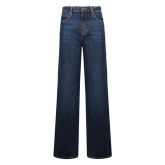 Frame Denim Weit geschnittene Jeans mit Umschlag - - Jeans - Damen - Blau - W25