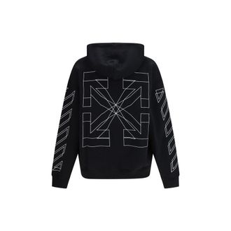 Off-white Mens Black Cotton Sweatshirt Clothing