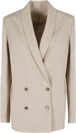 Loulou Studio Femme, Vestes, Beige, Taille: 34 FR Minka Tailored Jacket
