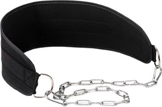 Generico Dip-G&uuml;rtel mit Gewicht - 1 m Stahlkette, verst&auml;rkte Taillenausr&uuml;stung, langlebige Deadlift-Kniebeugen, Unterst&uuml;tzung f&uuml;r Frauen, Zuhause, Calisthenics