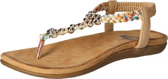 2Go Shoe Company Damen 8018-819 Flache Sandale, beige, 42 EU