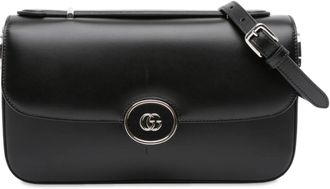 Gucci Hobo Bags - Small Leather Petite GG Satchel - Gr. unisize - in Schwarz - f&uuml;r Damen
