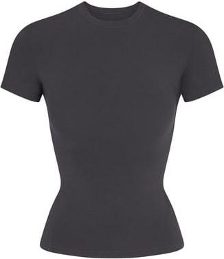 SKIMS T-shirt &agrave; col rond en coton m&eacute;lang&eacute;