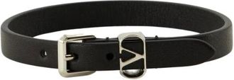 Valentino Garavani Homme, Accessoires, Noir, Taille: ONE Size Ovalette Bracelet