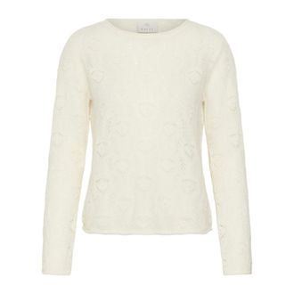 Kaffe Maille &agrave; col rond - Femme - Pulls - Blanc - Taille: 40 FR
