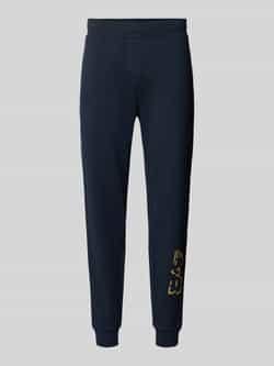 Emporio Armani Sweatpants mit elastischem Bund und Label-Print