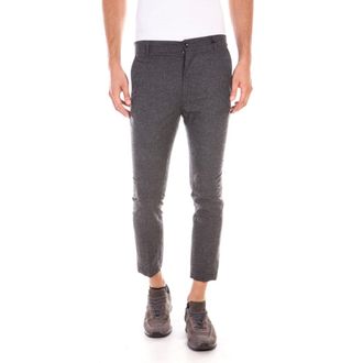 Daniele Alessandrini Homme, Pantalons, Gris, Taille: L Pantalone Bagnato Senza Zip